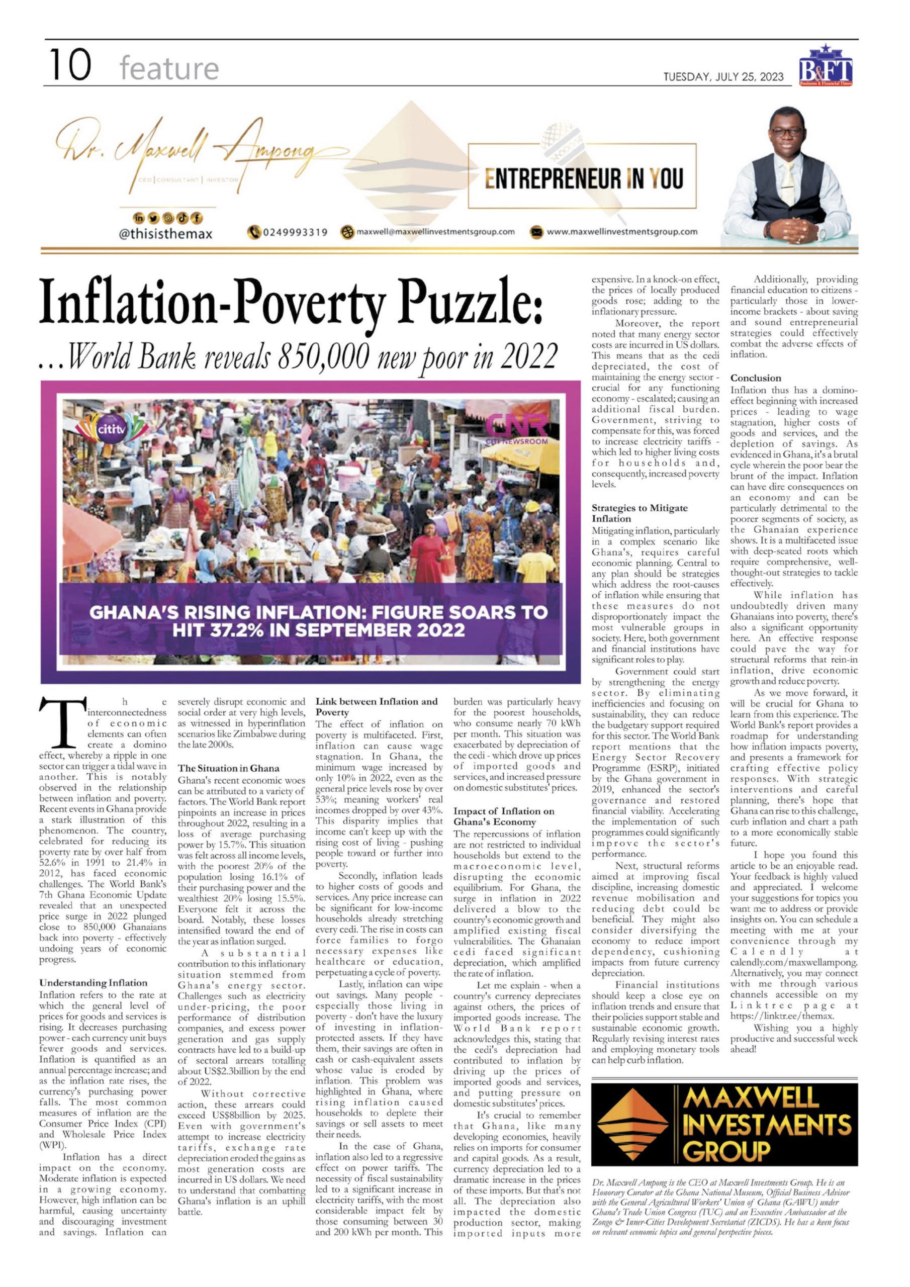 Ghana’s Inflation-Poverty Puzzle: World Bank Reveals 850,000 New Poor ...